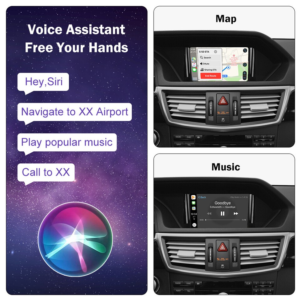 Wireless CarPlay Android Car Interface For Mercedes Benz E Class W212 ...