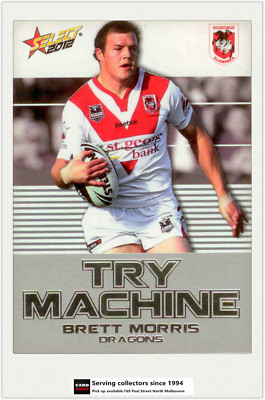 2012 Select NRL Champions Try Machines Foil Card TM37 Brett Morris ...