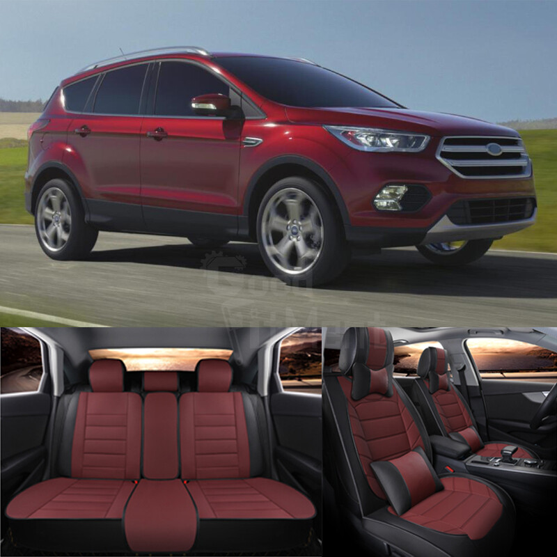 2002-2019 Ford Escape Custom Leather Full Set Seat Covers Front & Rear ...