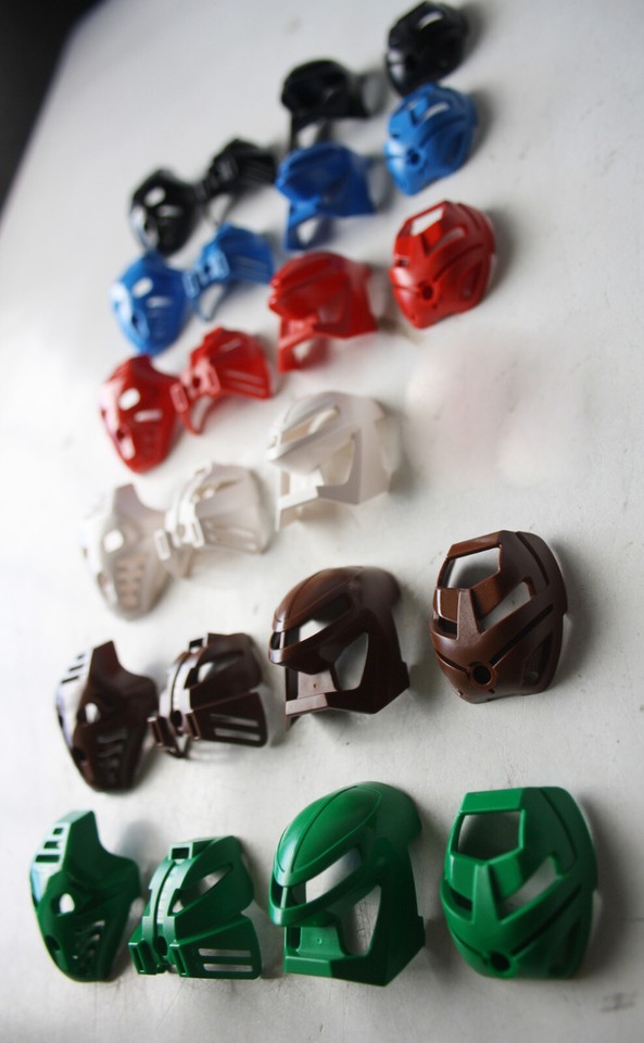 23X RARE 2001 LEGO BIONICLE KANOHI MASK PAKARI MIRU RURU KAKAMA NEW NOS ...
