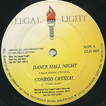 Conrad Crystal - Dance Hall Night (12") (Very Good Plus (VG+ ...