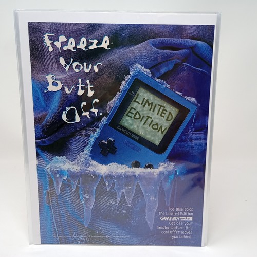 Vintage Ice Blue Nintendo Gameboy Pocket video game 1998 magazine print ...