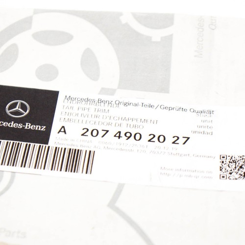NEW MERCEDES-BENZ GLK-CLASS X204 RIGHT EXHAUST COVER A2074902027 OEM NO ...