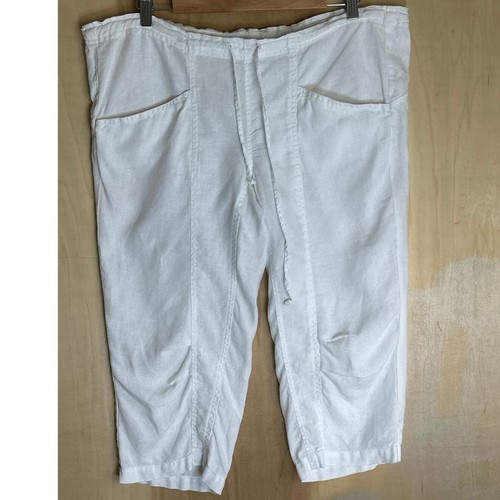 Cabi Capris Womens Small White Linen Pants Cropped | eBay