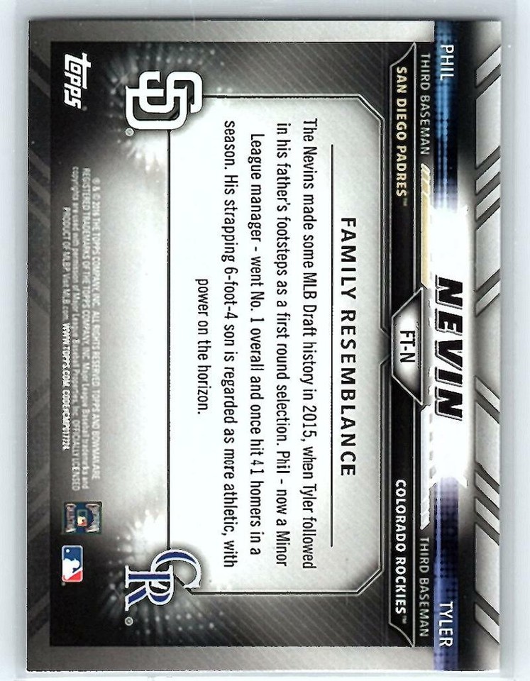 2016 Bowman Family Tree #FT-N Phil Nevin/Tyler Nevin Padres NM-MT | eBay