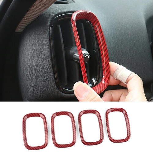 For Mini Cooper Countryman F60 ABS Red Console Side Outlet Vent Covers ...