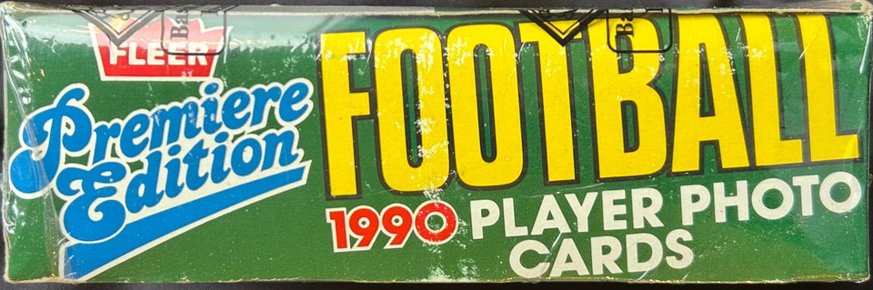 Vintage 1990 Fleer Football Unopened Wax Box BBCE Authenticated Wrapped ...
