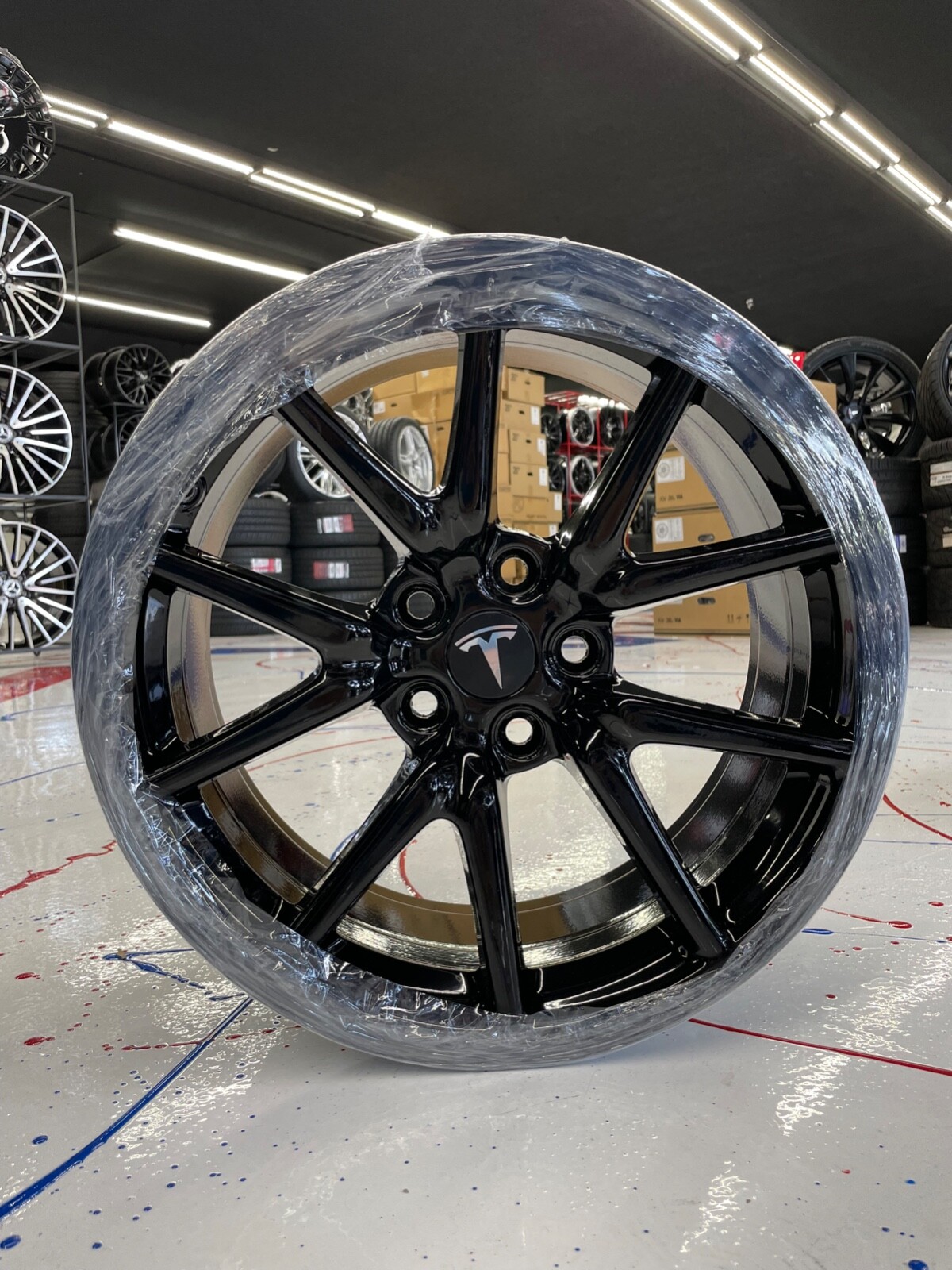 18" TESLA MODEL 3 Wheels 5x114mm GLOSS black rims model 3 FIT model 3 ...