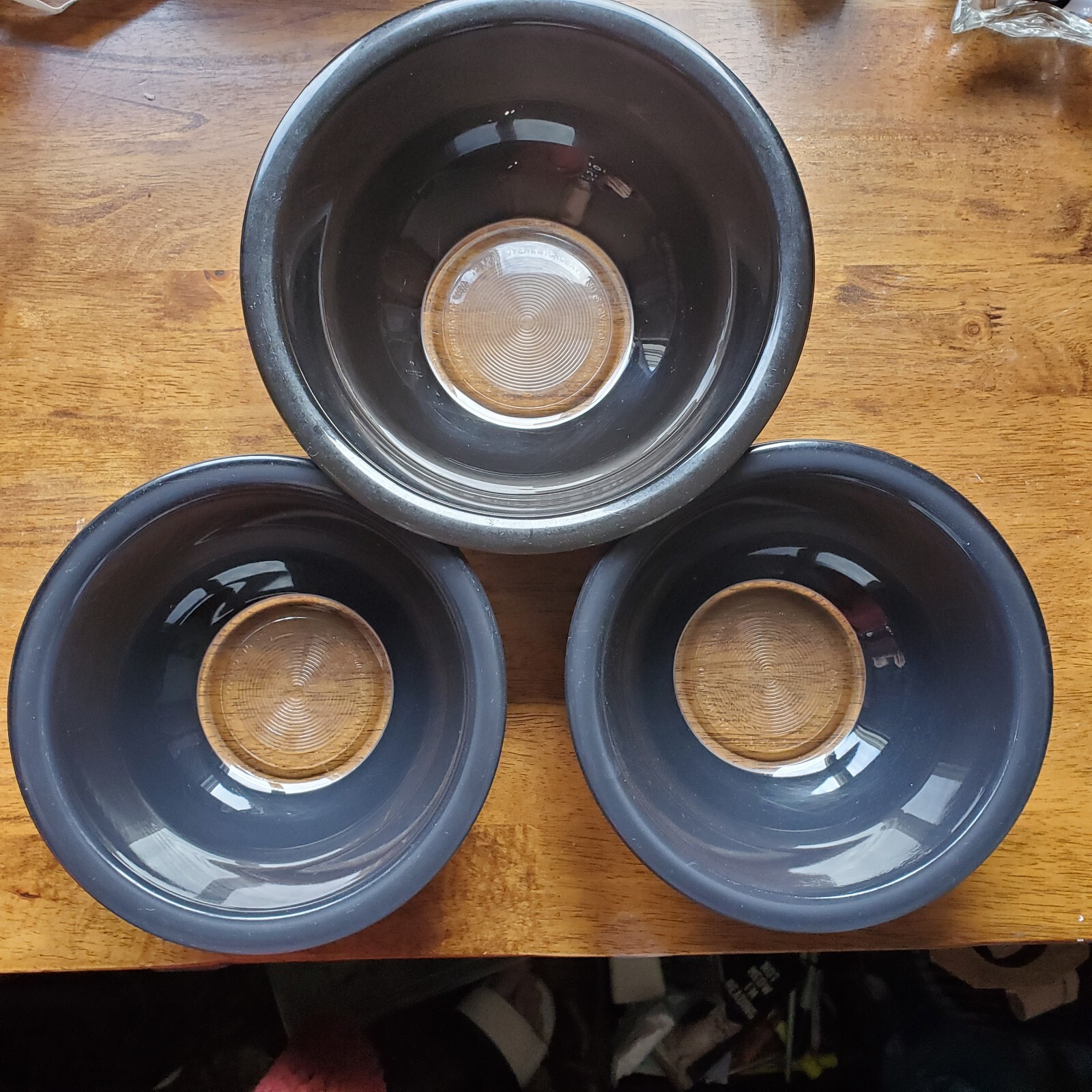 Set of 3 Vintage Black Pyrex Glass Bowls | eBay