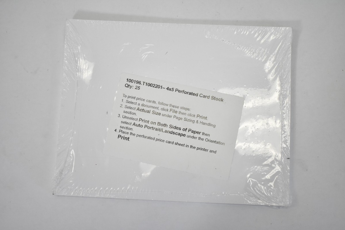 Perforated Card Stock Paper