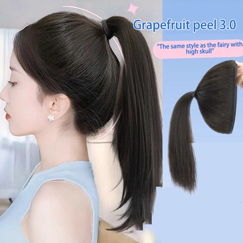 Pomelo Skin Wig Meatball Head High Ponytail High Cranial Crest Panfa ...