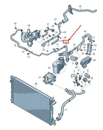Tuyau de liquide de refroidissement moteur AUDI A6 C8 4K0122109R ...