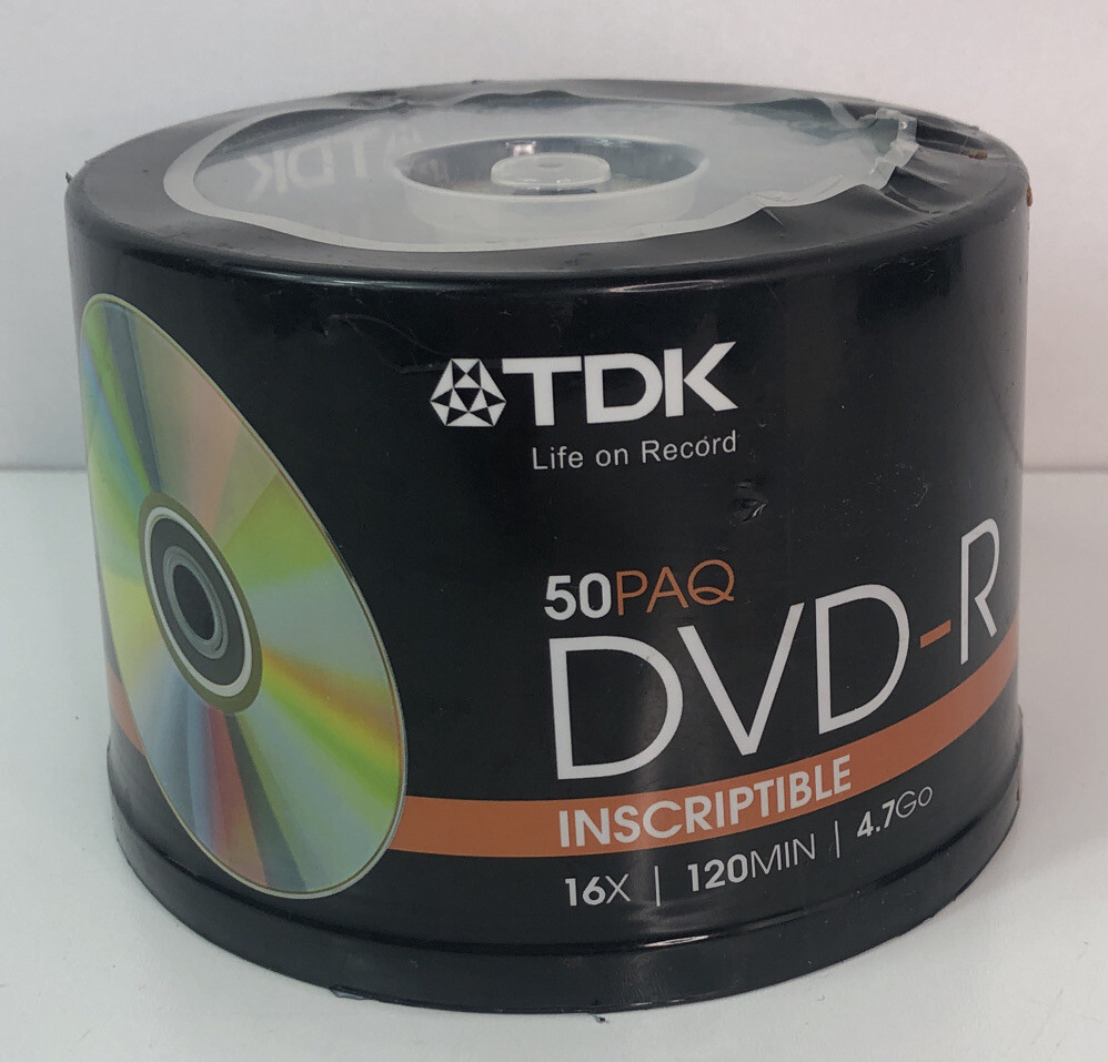 TDK DVD-R 50 pack. 1-16x 4.7 GB Sealed Unopened Orange DVD Recordable ...