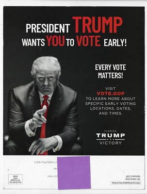 2020 President Trump Wants You to Vote Early Florida Issue Mailer ...