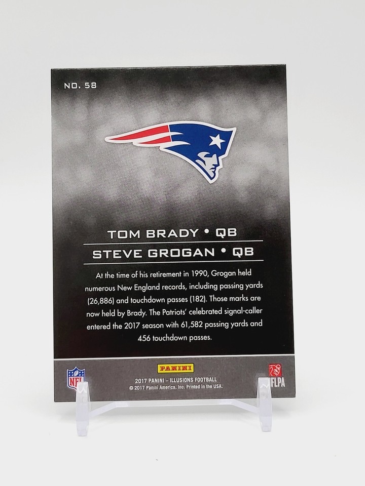 Tom Brady/Steve Grogan HOLOFOIL 2017 Panini Illusions #58 NE Patriots ...