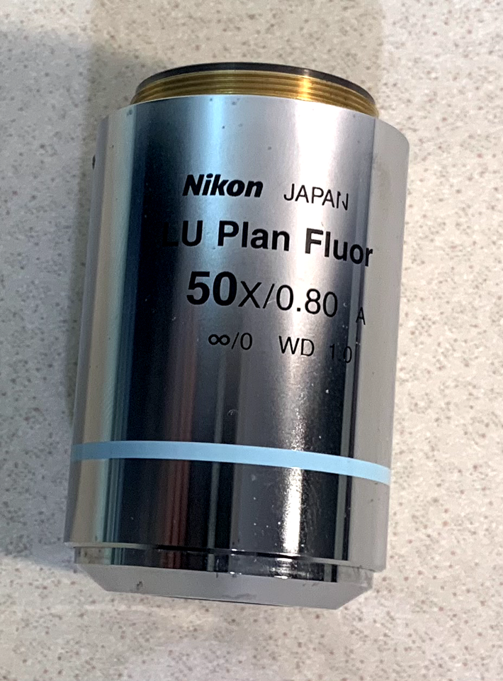Nikon LU Plan Fluor 50X / 0.80 WD 1.0 Objective Lens – Excellent ...