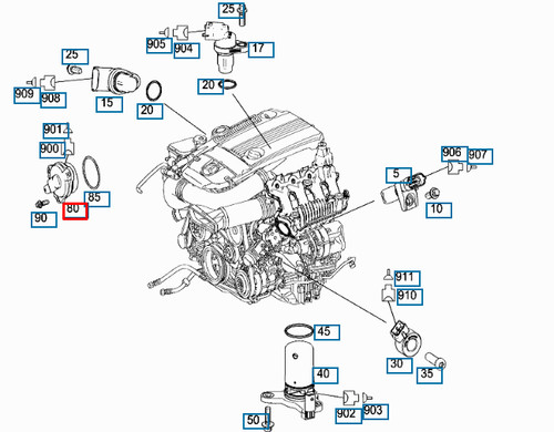 OEM MERCEDES BENZ C W204 SOLENOID VALVE A2711560090 GENUINE NO DUTY TO ...
