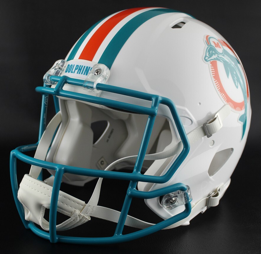 MIAMI DOLPHINS NFL Football Helmet (1973-1979) | eBay