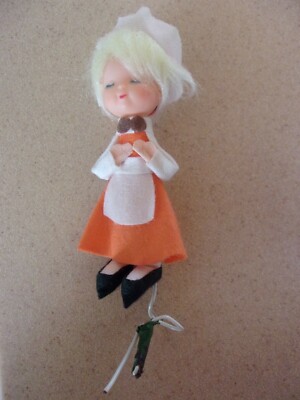 Vintage Pixie Napcoware Orange Felt Dress Waitress Thanksgiving 5 ...