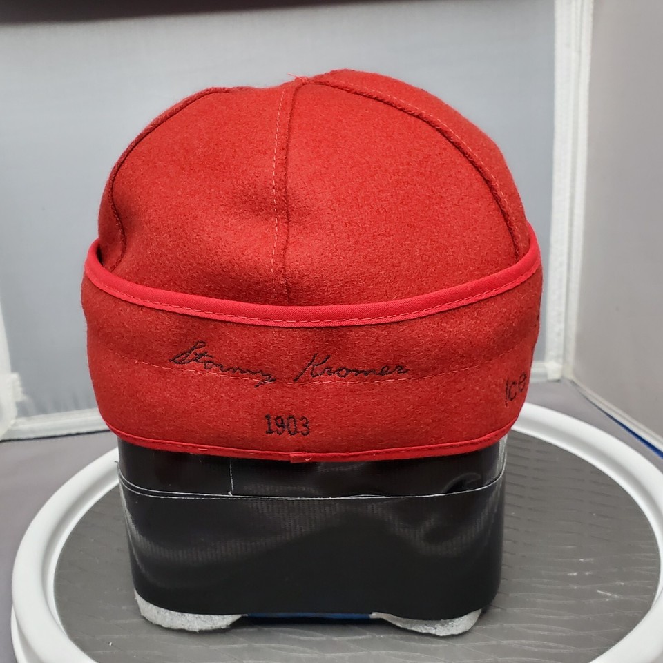 STORMY KROMER Hat Red MADDENS ICE FISHING DERBY & Buck Pole USA 7 1/8 ...