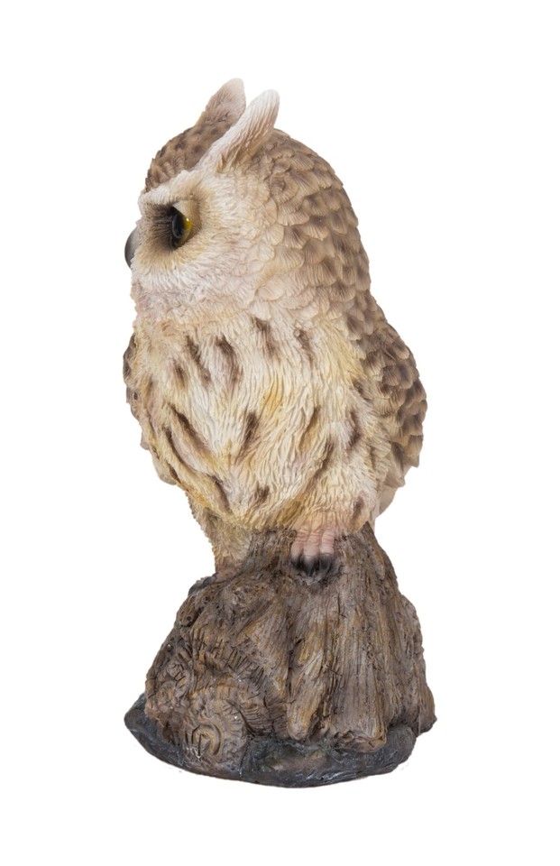 Motion Activated Bird Statue on Stump Life Like Home Tabletop Decor | eBay
