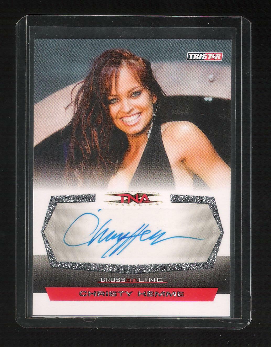 2008 TNA Tristar Cross The Line Christy Hemme Auto Autograph WWF WWE ...