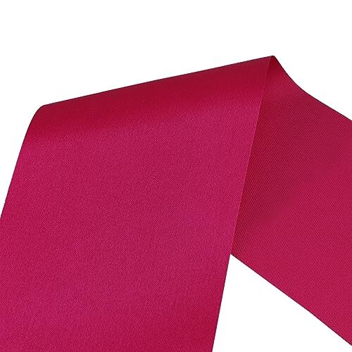 4 Inch x 22Yards Wide Hot Pink Satin Solid Ribbon Large Ribbon for ...