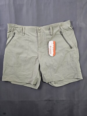 🔥New Merrell Hiking Shorts Women's Size 14 Seagrass with Zipped Pockets ...