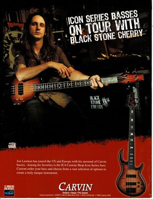 CARVIN GUITARS - JON LAWHON OF BLACK STONE CHERRY - 2008 Print Ad | eBay
