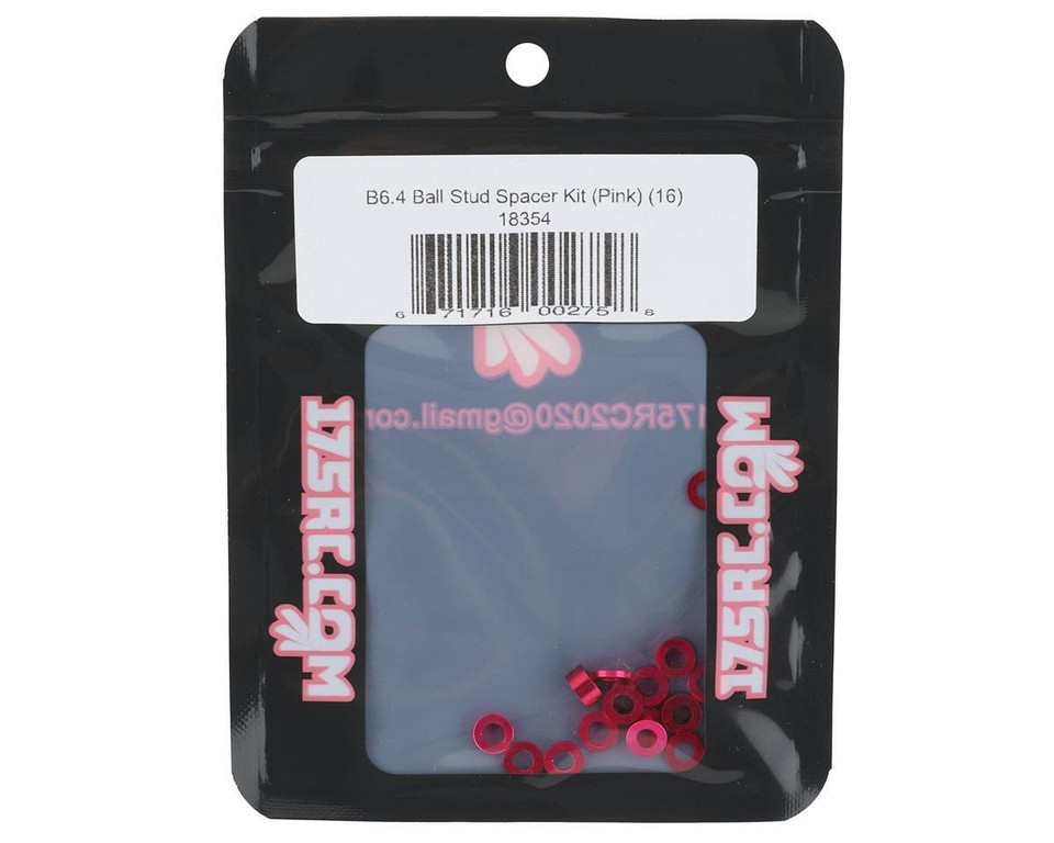 175RC Associated B6.4/B6.4D Ball Stud Spacer Kit (Pink) (16) [175-18354 ...