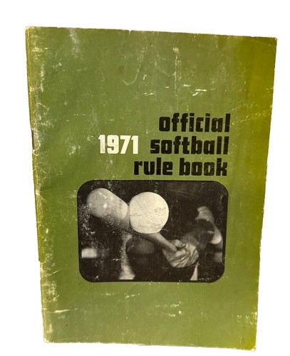 Vintage 1971 Official Softball Rules Book/Including Slow Pitch | eBay