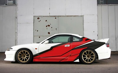 Abstract Stripe Racing Car Side Wrap Livery Decal Vinyl Sticker Fit Any ...