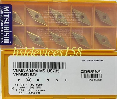 10PCS/BOX Mitsubishi VNMG160404-MS US735 VNMG331MS Carbide Inserts New ...