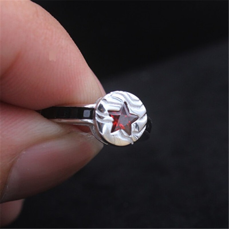 Marvel Captain America Winter Soldier Open Ring 925 Sterling Silver ...