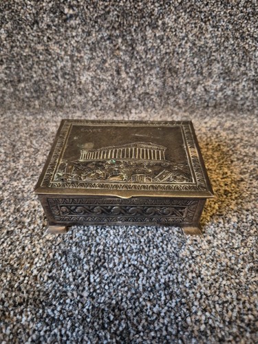Old Vintage Brass Greece Athens Acropolis Parthenon Trinket Cigarette ...