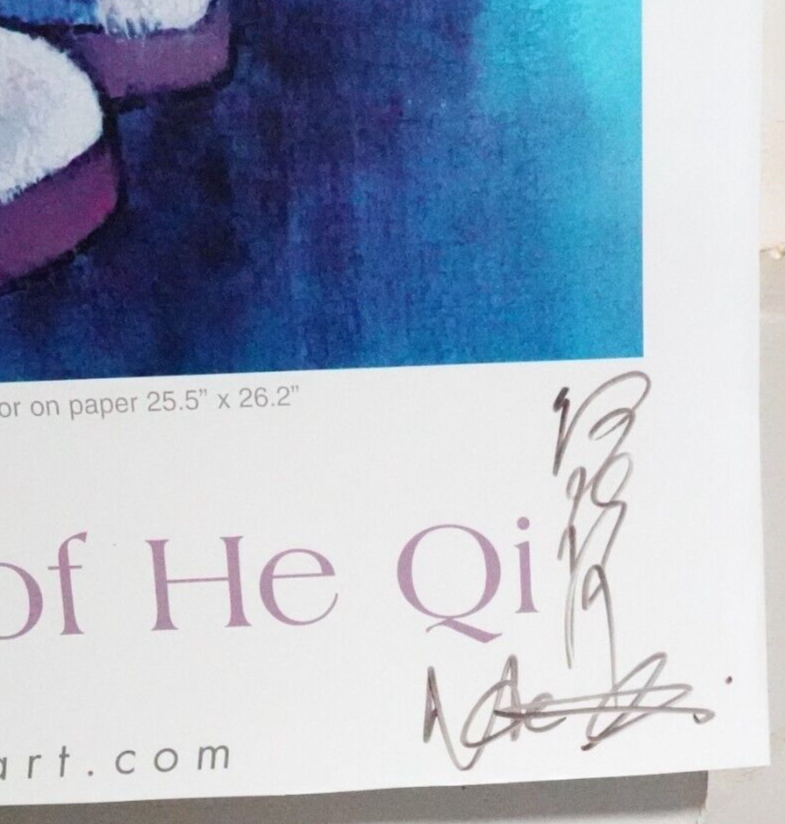 HE QI "PRAYING AT GETHSEMANE" HAND SIGNED SMALL 16" X 20" COLOR POSTER ...