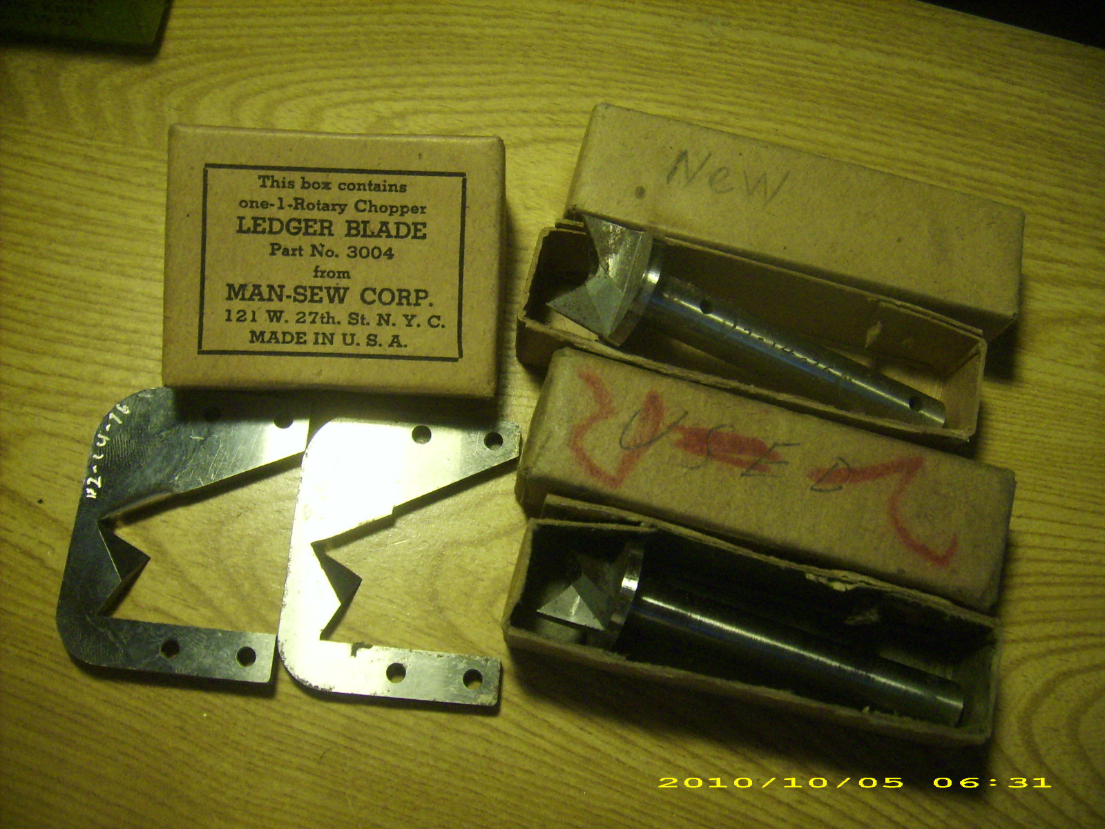 MAN-SEW ledger blades & rotary choppers for industrial sewing machine ...