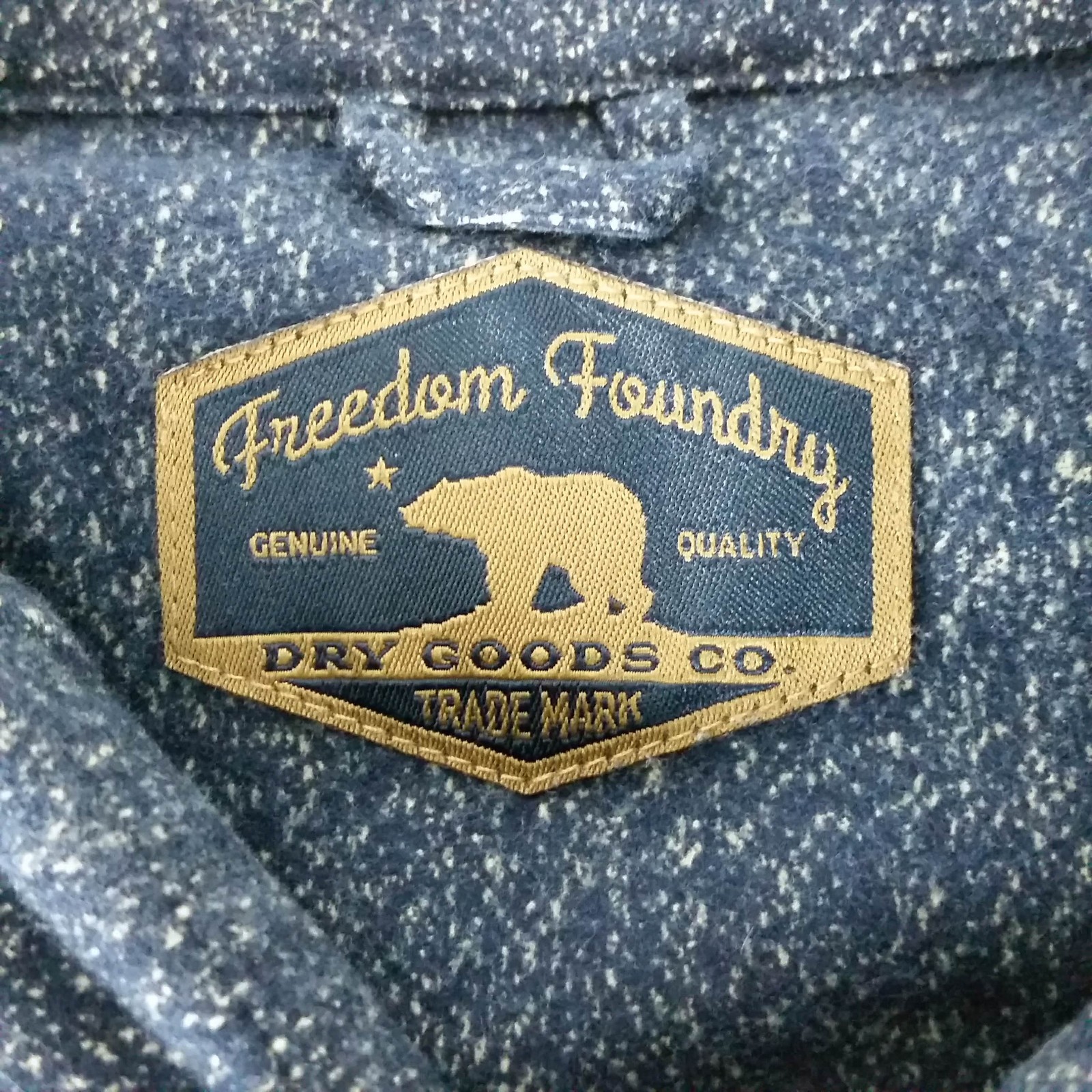 Freedom Foundry Mens XL Flannel Shirt Long Sleeve Dark Blue Speckled | eBay