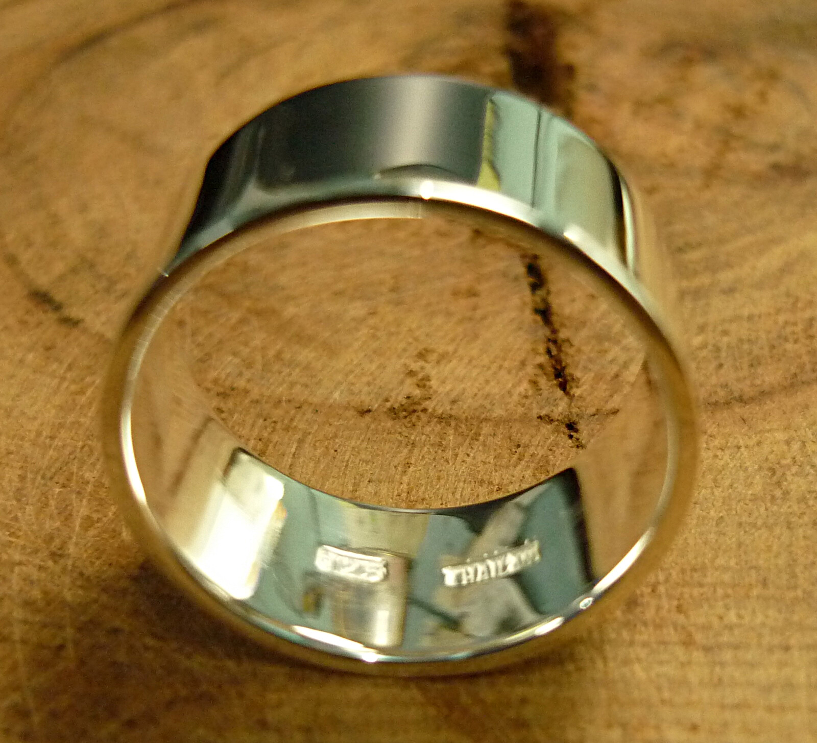 10 mm Silver Band Ring 925 Sterling Flat Plain Thickness 1.2 mm Size 5 ...