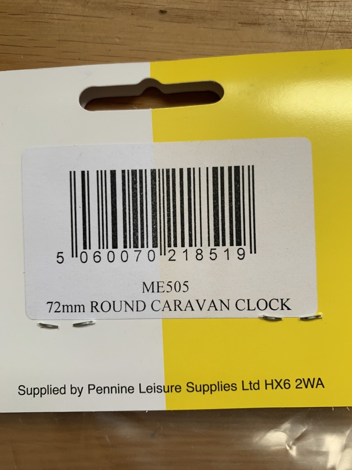 72mm Clock Round Brass Surround Quartz Caravan Motorhome Boat PLS | eBay UK