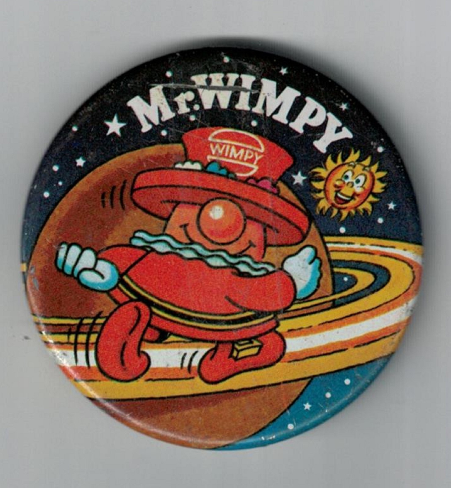 Vintage Mr. Wimpy Restaurant Pinback Outer Space #3 | eBay