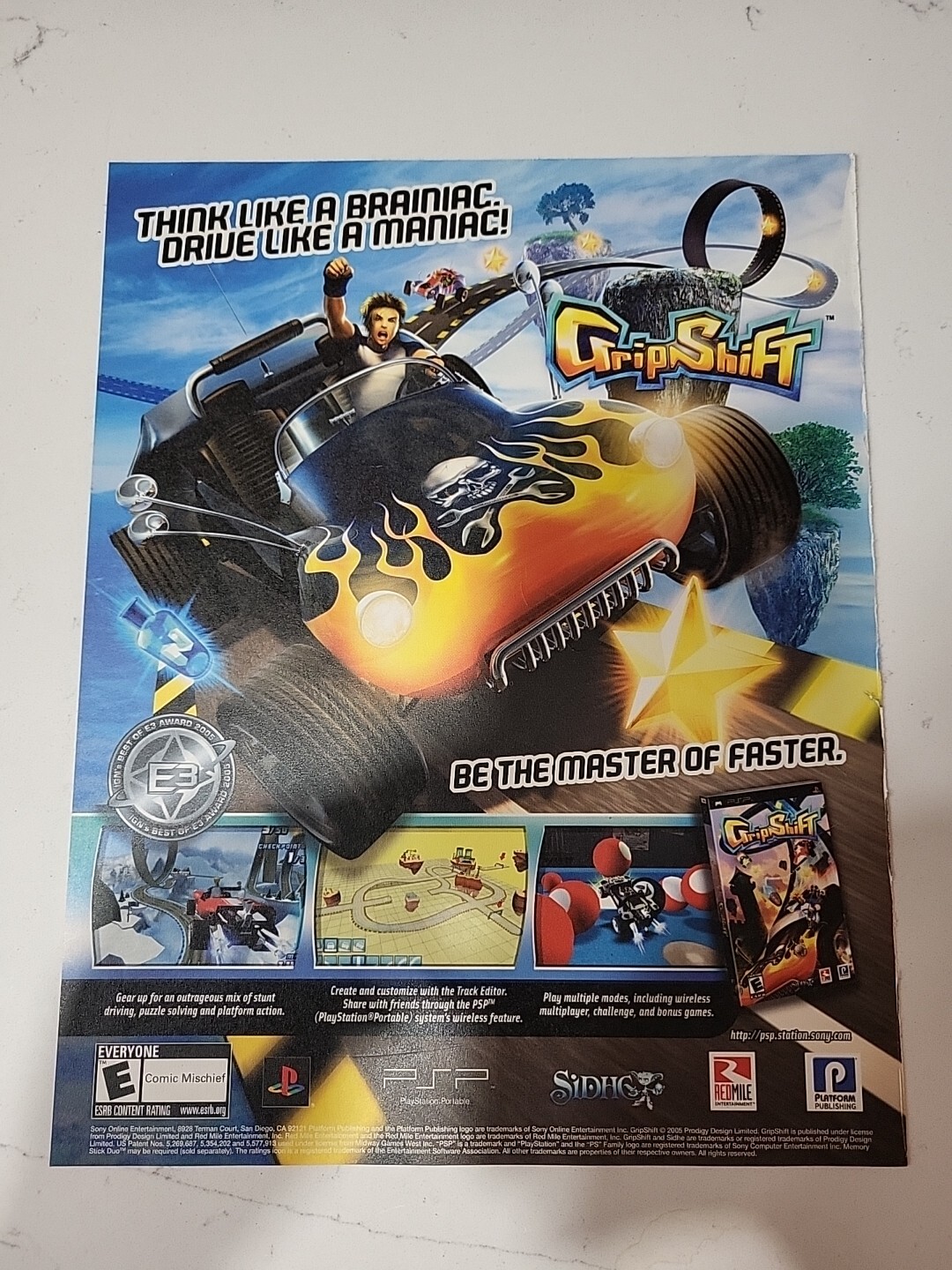 GripShift STICKERS Promo Sony Playstation PSP Portable Swag Rare Print ...
