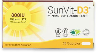 SunVit-D3 800IU 28 Capsules X 1 | eBay UK