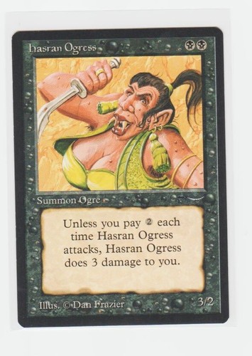 Magic the Gathering ~ MTG ~ 1x Hasran Ogress ~ LP ~ Arabian Nights ~ D ...