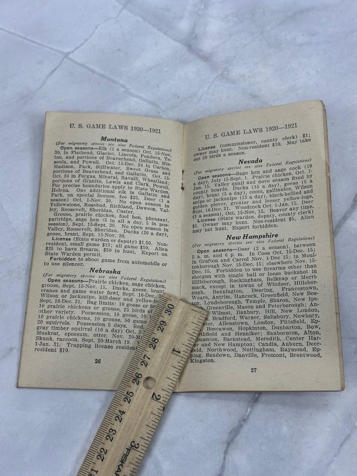 1920-1921 US Cartridge Co. Game Laws – Alexander Kassnar & Co Sporting ...