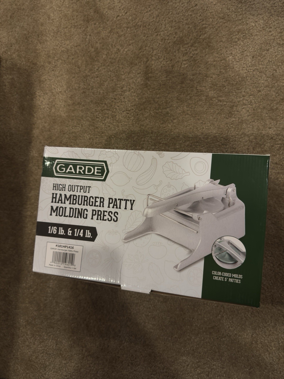 Garde HP1416 High-Output Burger Patty Press 1/4 & 1/6 lb – Open Box ...