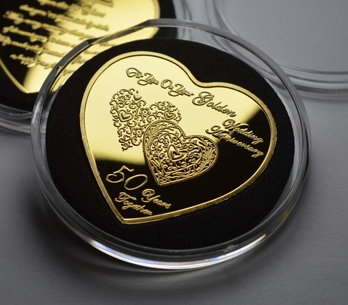 The Commemorative Coin Company Beautiful 50th GOLDEN WEDDING ...
