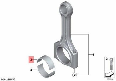 Genuine BMW Hybrid M X1 X3 X4 X5 X6 Z4 Bearing Shell Violet 11247576715 ...