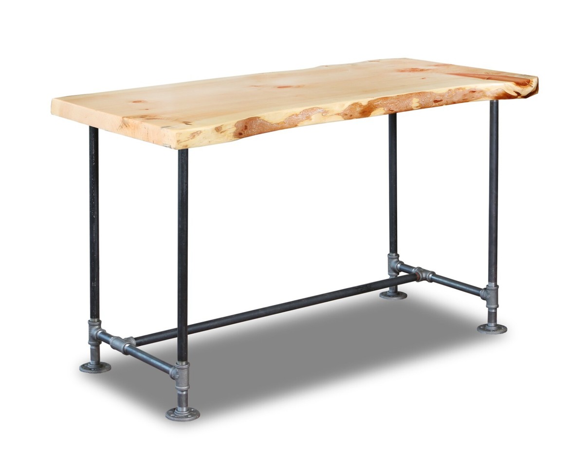 Industrial Pipe Desk PIPE DECOR 24 In. X 48 In. X 29.88 In. Trail