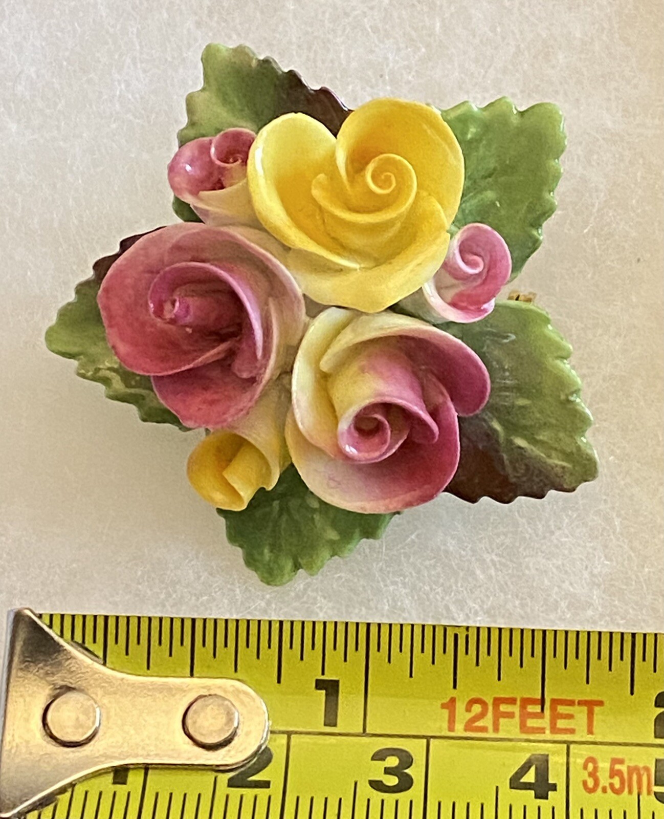 Vintage Signed CARA CHINA STAFFORDSHIRE ENGLAND Porcelain Flower ...